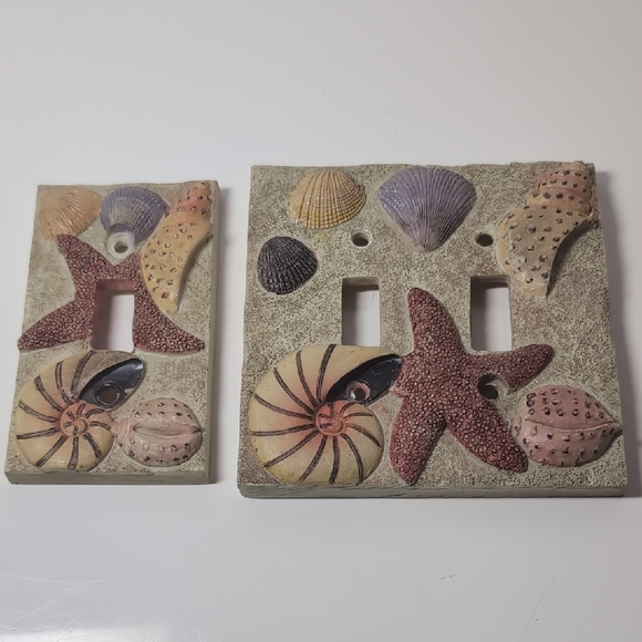 Source Unknown | Wall Decor | Ceramic Seashell And Starfish Wall Light ...